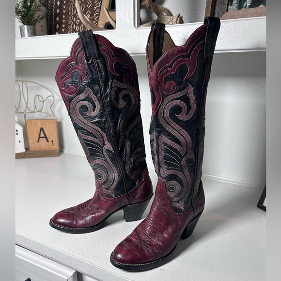 Larry Mahan | Shoes | Vintage Larry Mahan Cowboy Boots Womens 5b ...